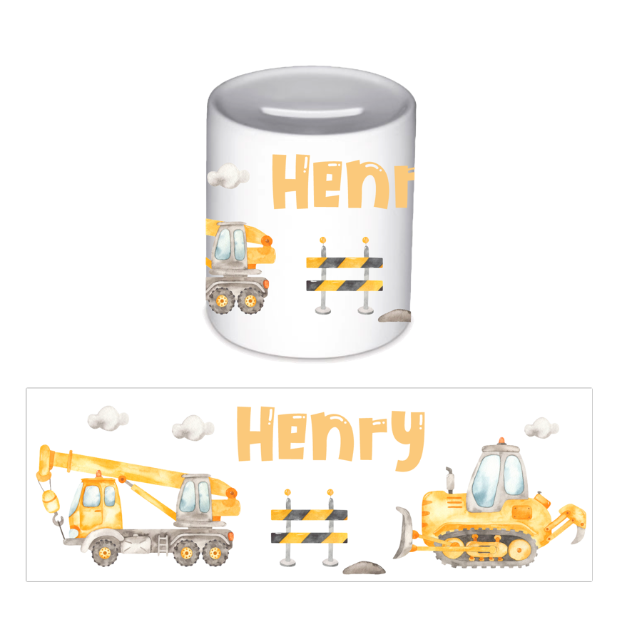 Spardose Bagger | Spardosen | Personalisiertes | nuggiketteli.ch